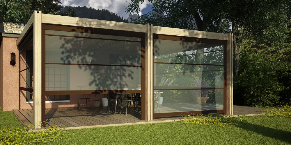 Tenda a caduta T-LIBERTY - CHIUSURE VERTICALI - Catalogo | TecnoTenda2